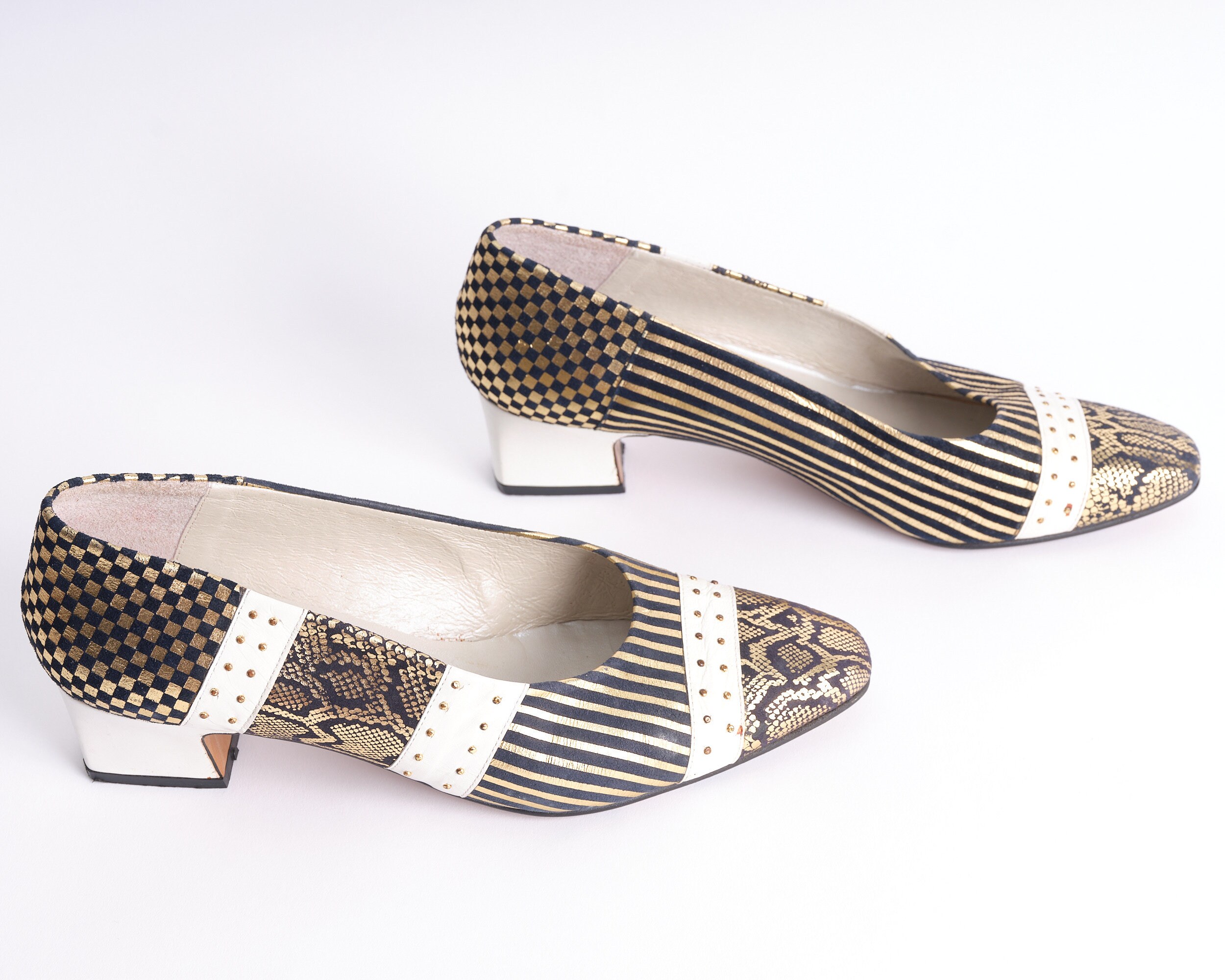 90s Block Heel Loafers Adriano Rizzo. Vintage 1990s Block - Etsy Australia