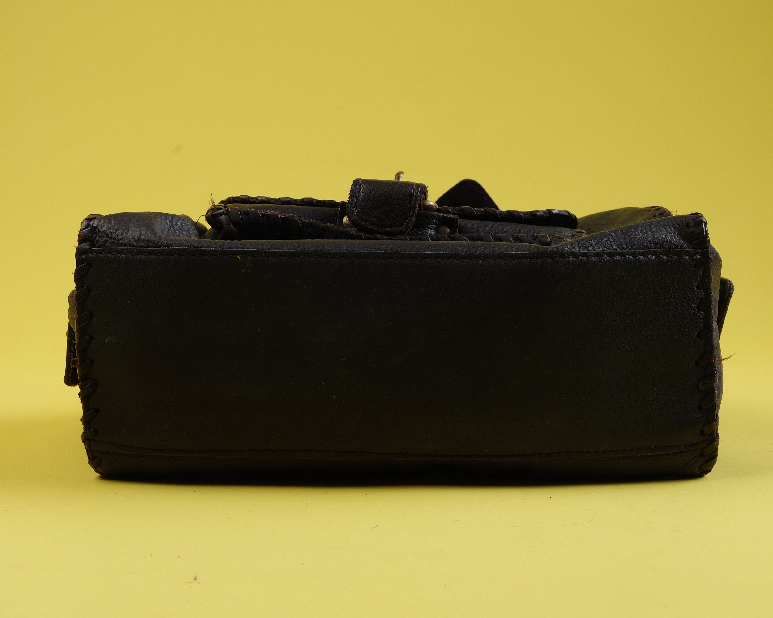 Y2K Brown Leather Mini Baguette Bag - Oriano Trunk Purse - Etsy