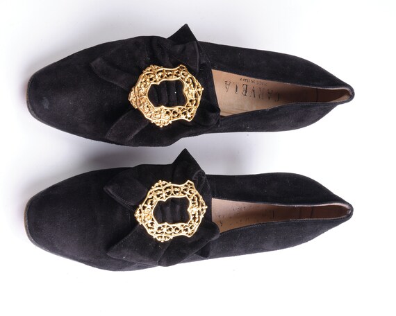 60s/70s Carvela block heel court shoe. 1970s evening… - Gem