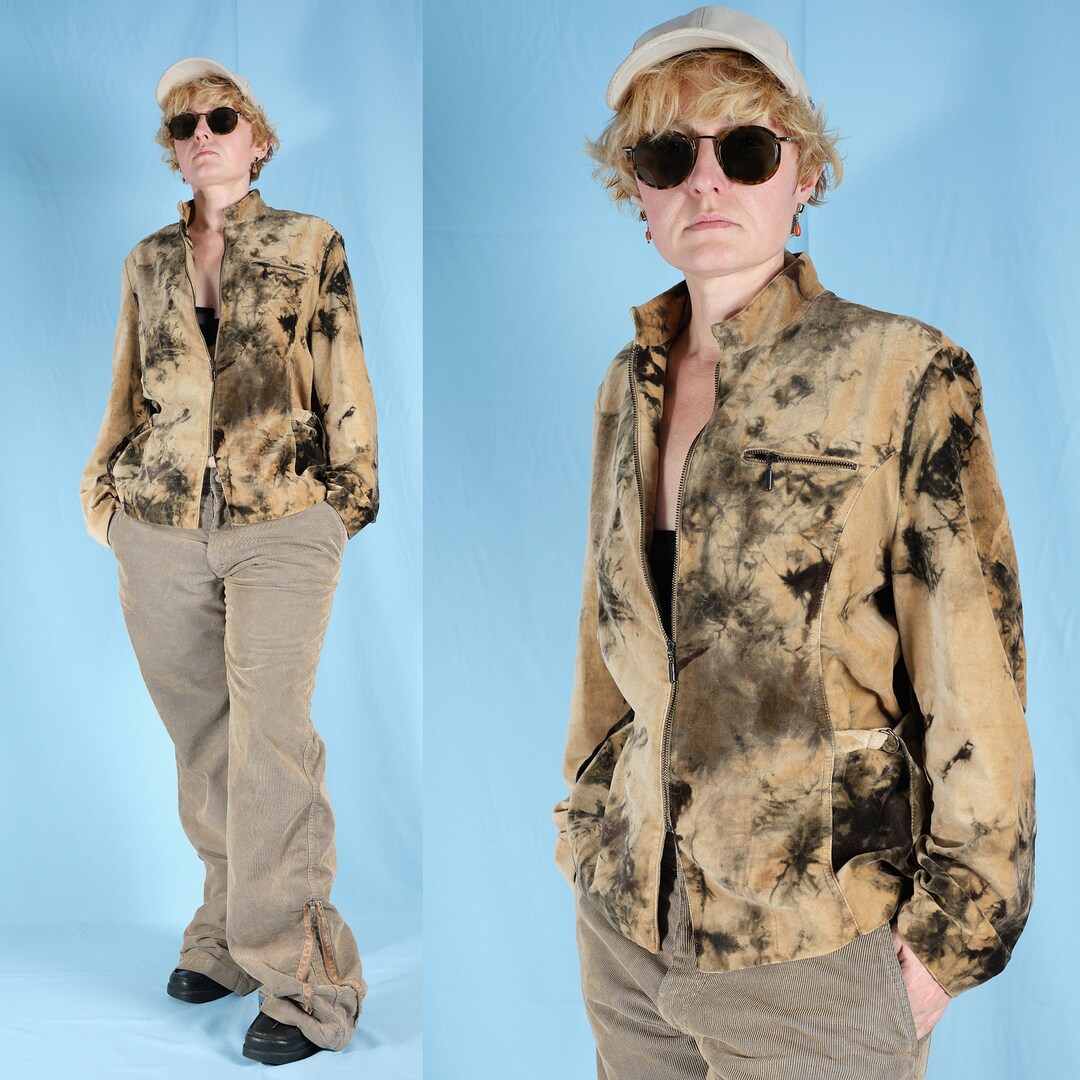 Y2K Bleach Stain Jacket by MAC SCOTT. 2000s Vintage Wmns Streetwear ...