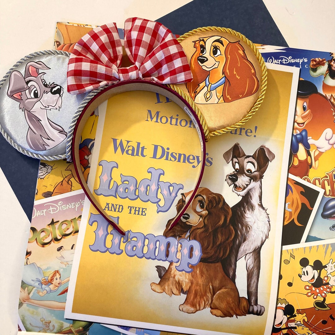 Hand Made Lady and the Tramp Mouse Ears Headband - Etsy