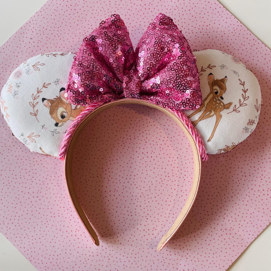 Hand Made Custom Bambi and Thumper Mouse Ears Headband - Etsy