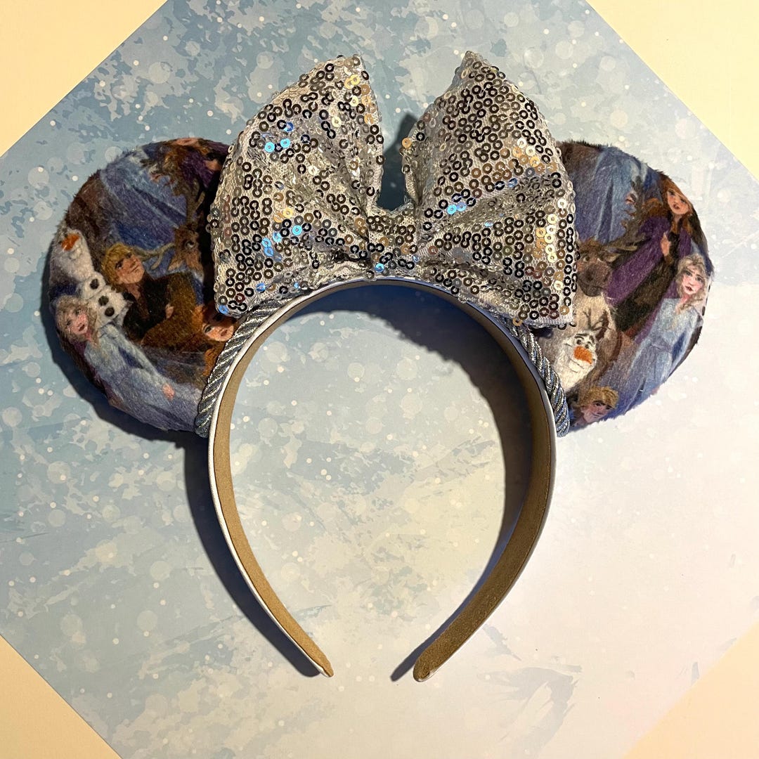 Custom Hand Made Frozen, Princess Anna and Elsa Mouse Ears Headband - Etsy