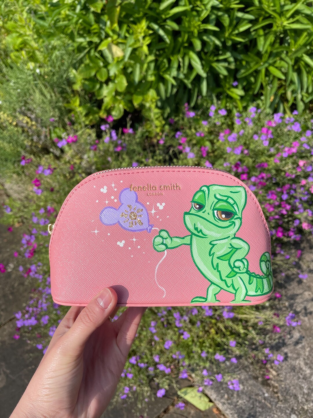 Hand Painted Pascal Tangled Rapunzel Sidekick Inspired Cosmetic Bag - Etsy