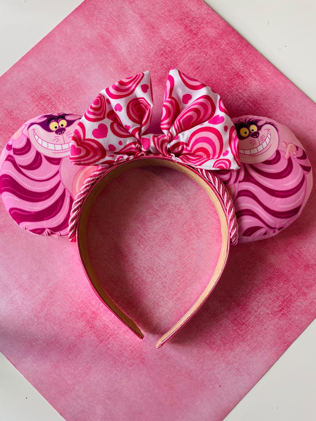 Custom Hand Made Alice in Wonderland Cheshire Cat Mouse Ears Headband ...