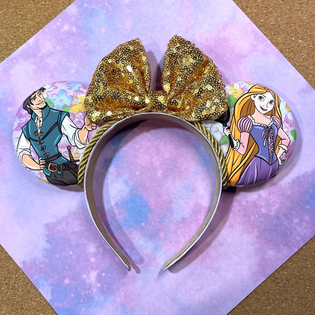 Hand Made Princess Rapunzel and Flynn Tangled Mouse Ears Headband - Etsy