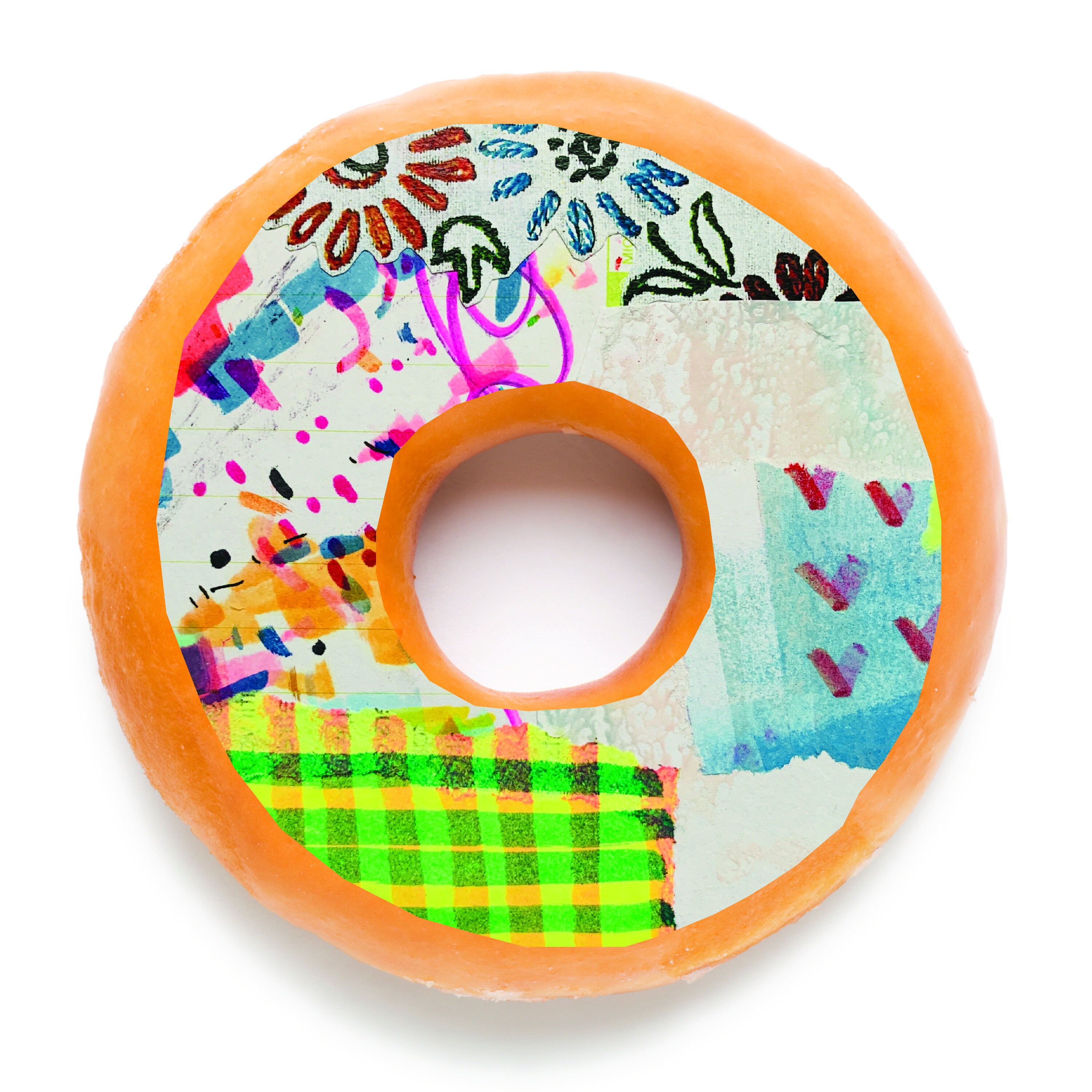 Digital Art Print Donut Collage Digital Collage 10 in X 10 - Etsy