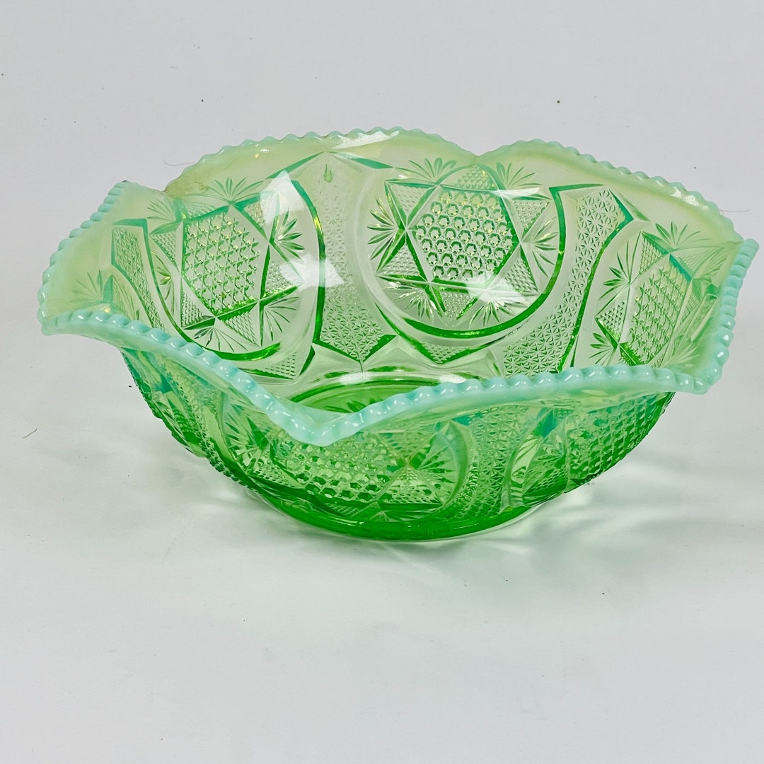 Vintage Green Uranium Depression Glassware Candy Trinket 9 Dish - Etsy