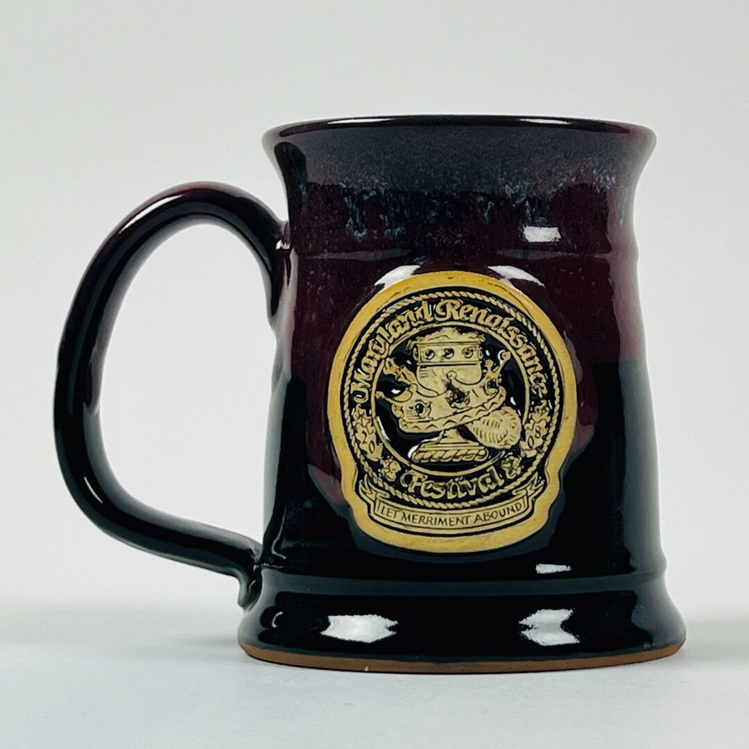 Gray Fox Pottery Red Black Handmade Maryland Renaissance - Etsy