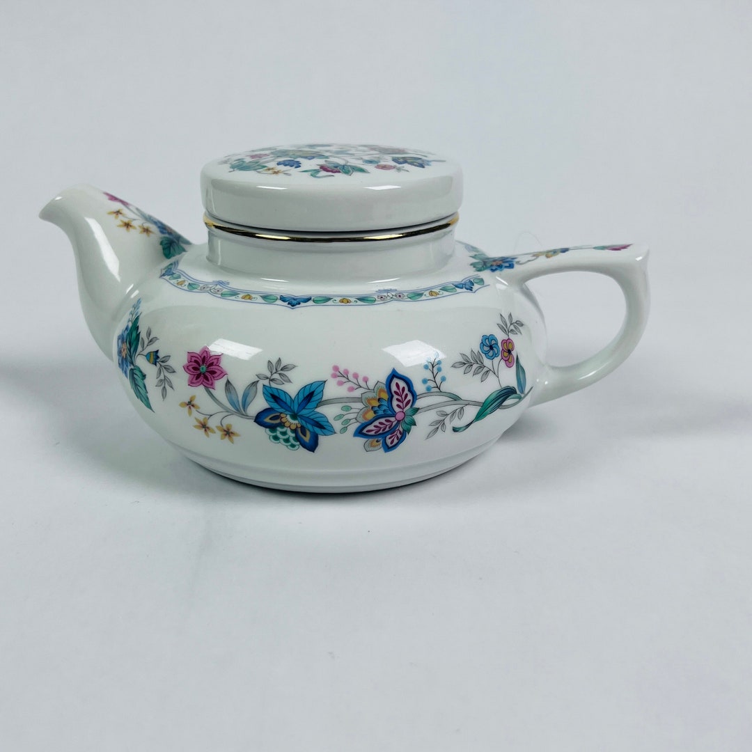 Andrea by Sadek Tea Pot Blue Colorful Wildflower Design - Etsy