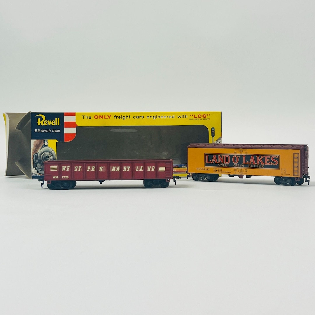 Revell HO Electric Trains Western Maryland Coal Car & Land O Lakes Box ...