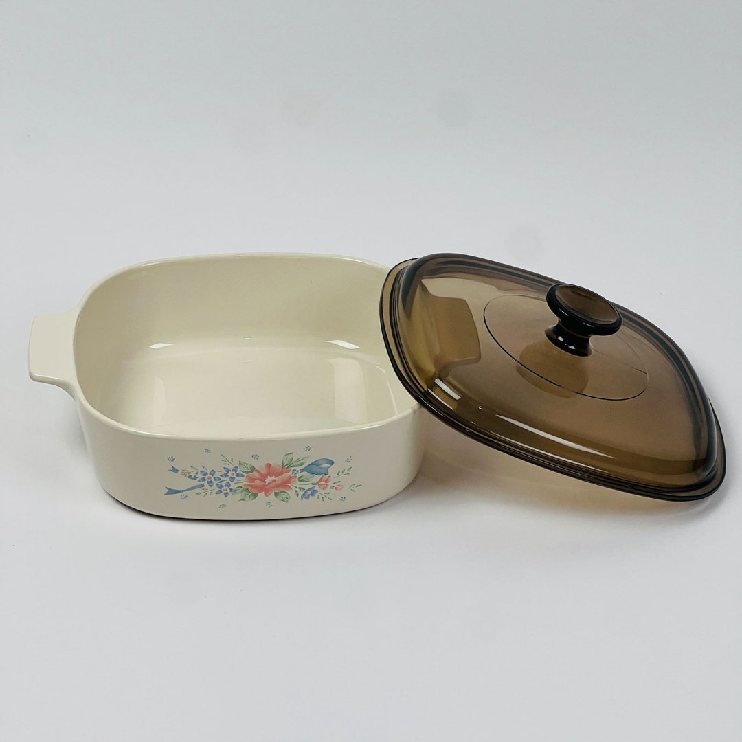 Corning Ware Symphony A-2-B 2 Liter Casserole & Amber Pyrex Lid - Etsy
