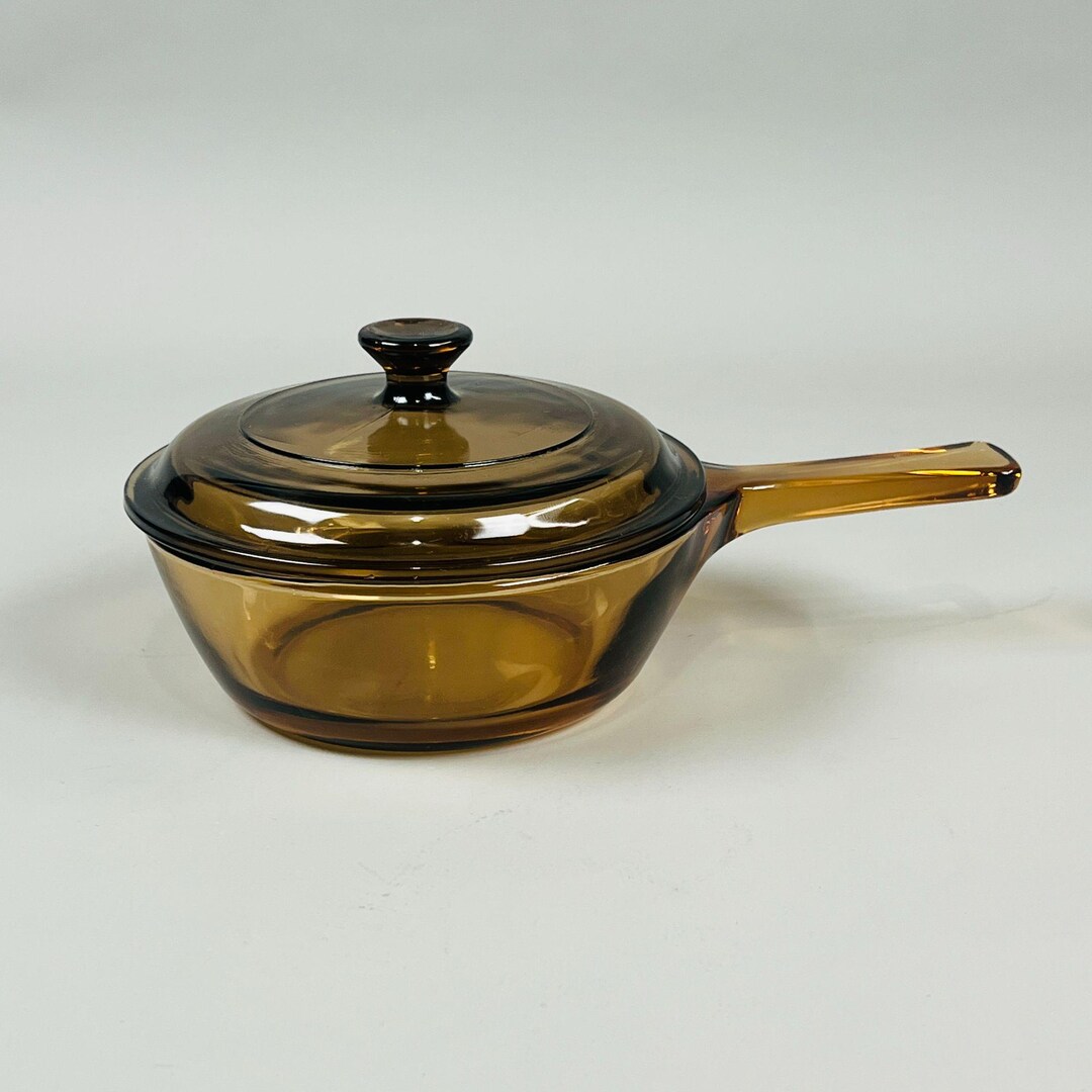Vintage Vision Corning Amber Glass 0.5L Saucepan With Lid - Etsy