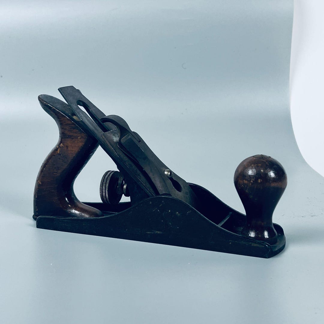Fulton 9" Woodworking Vintage Hand Plane With Wooden Handles & Cast ...