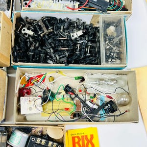 HO Model Train 14 Boxes of Mixed Parts Pieces Lot Kadee Rix Couplers ...