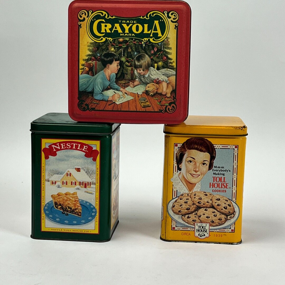 Vintage Crayola & Nestle Limited Edition Tin Cans - Etsy