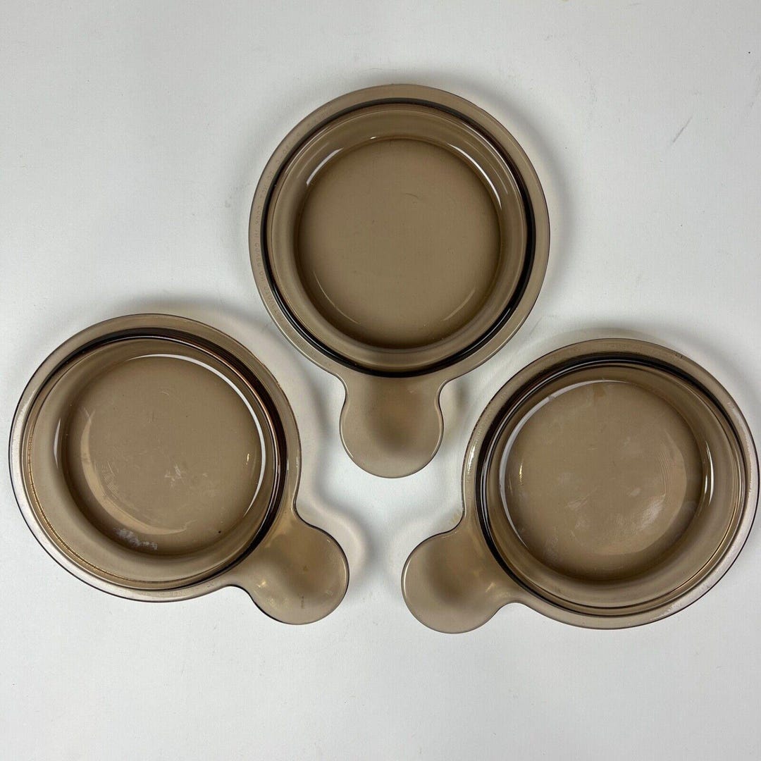 Corning Vision Pyrex Amber Glass Grab It Lids P-150-C Replacement Set ...