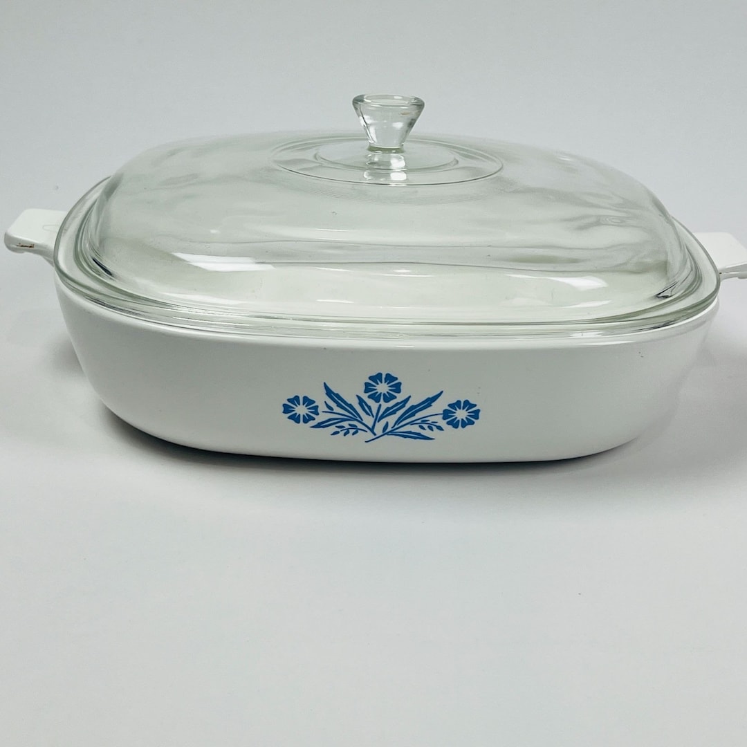 Vintage Pyrosil Corning Ware Cornflower W/lidded Shallow 9 Casserole ...