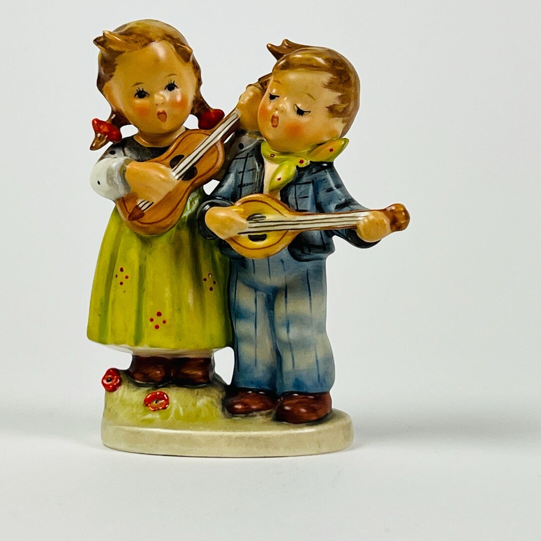 Vintage 1957-63 Hummel Figurine Boy Girl Playing Instruments West ...