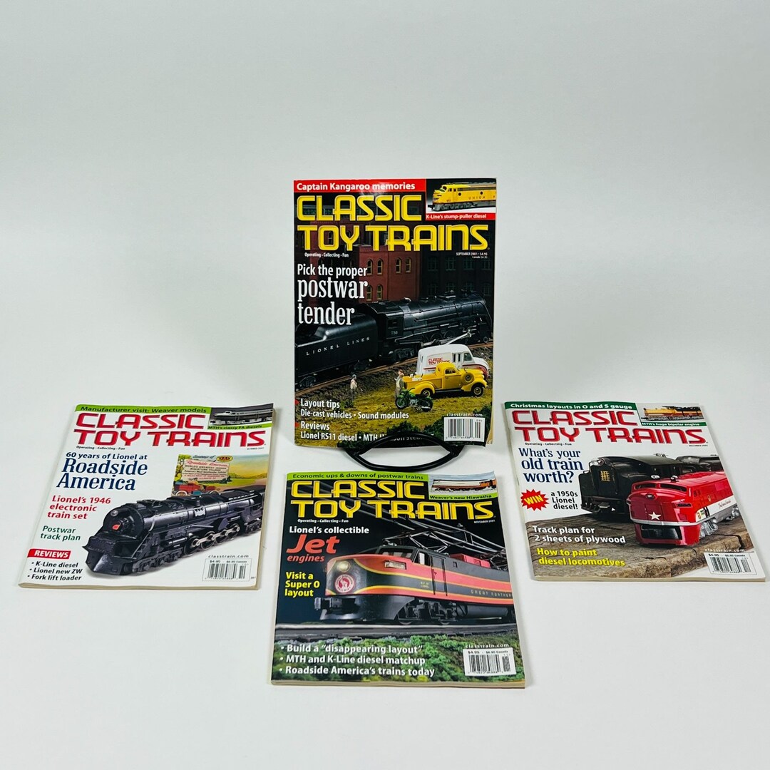 Vintage Classic Toy Train Magazines Lot of 4 Sept, Oct, Nov & Dec. 2001 ...