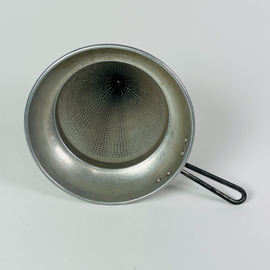 Vintage Aluminum Cone Strainer Sieve Colander With Handle - Etsy