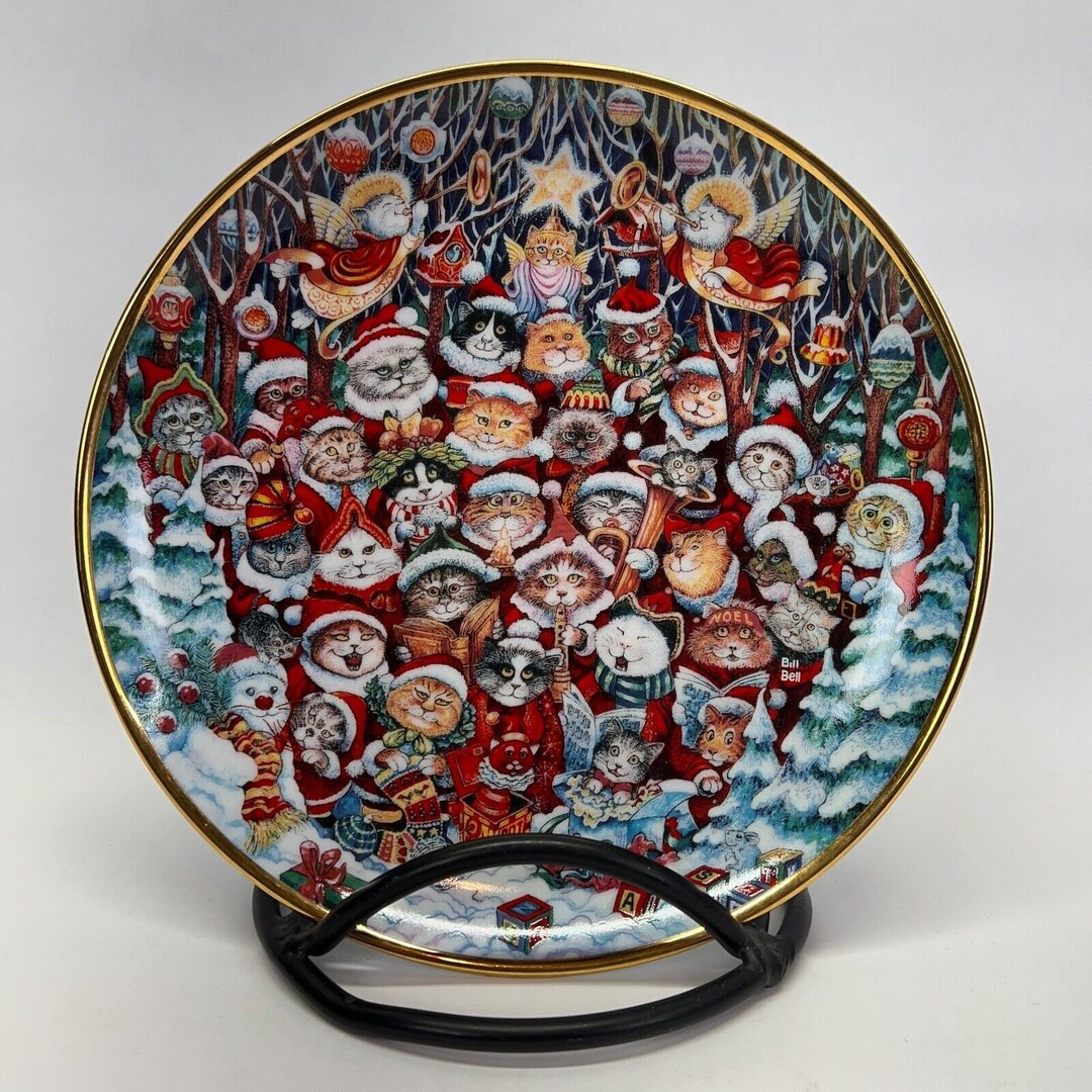 Franklin Mint Bill Bell Limited Edition Santa Claws Collector's Plate 8 ...