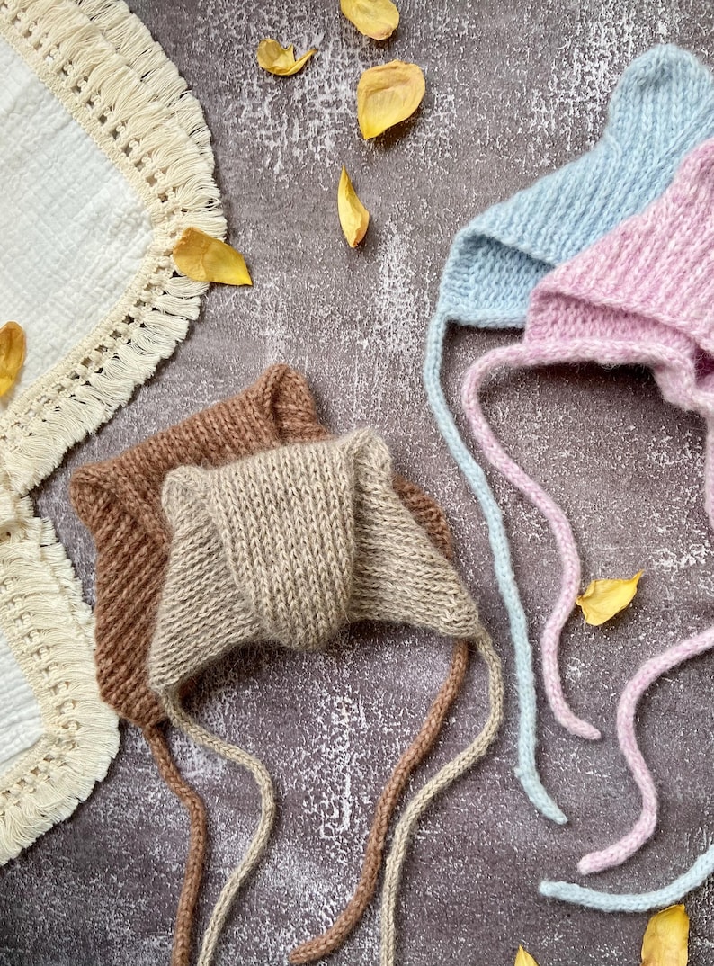 Bonnet Teddy, Knitting Pattern, Baby Bonnet Knitting Pattern, PDF ...