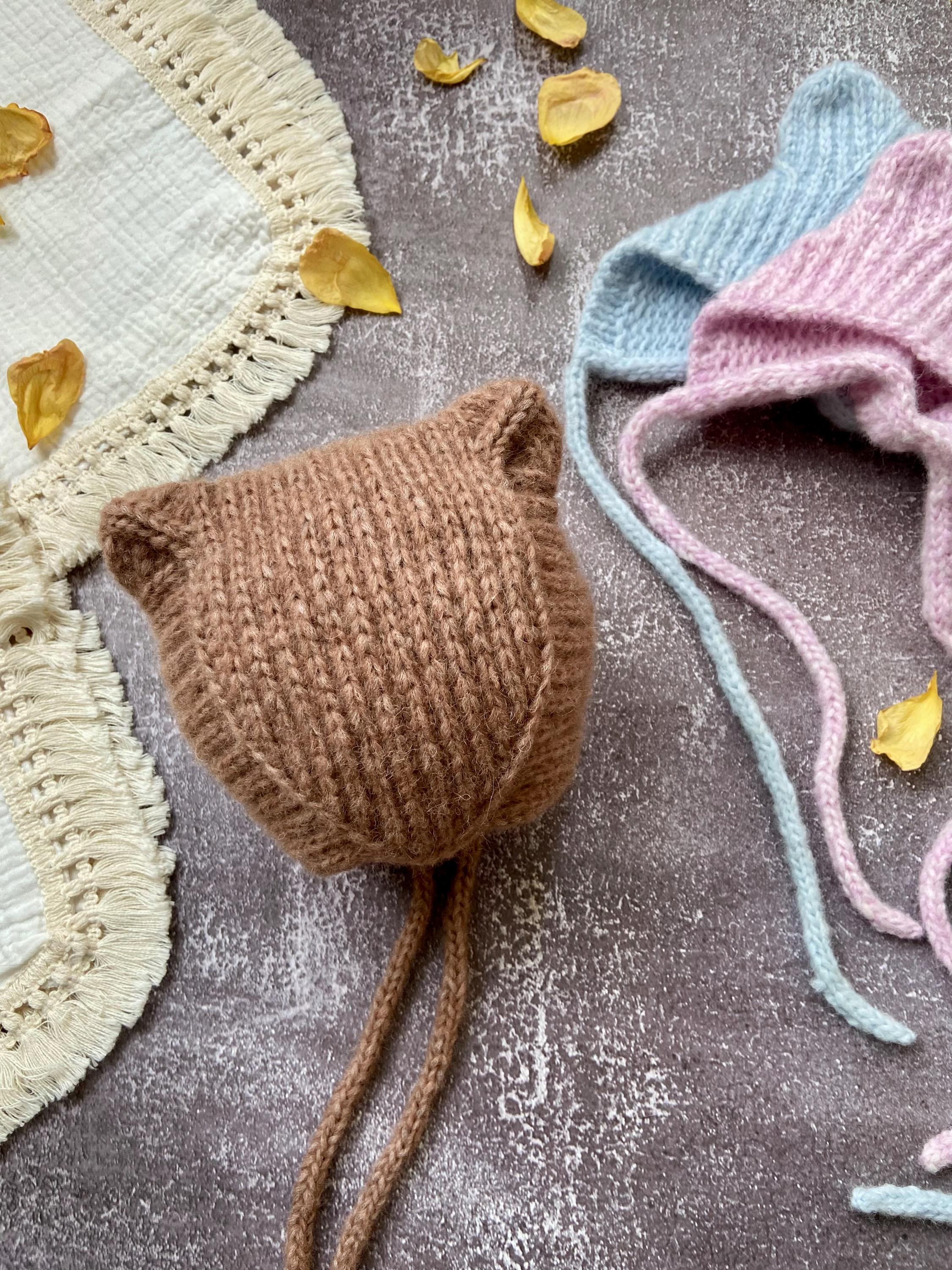 Bonnet Teddy, Knitting Pattern, Baby Bonnet Knitting Pattern, PDF ...