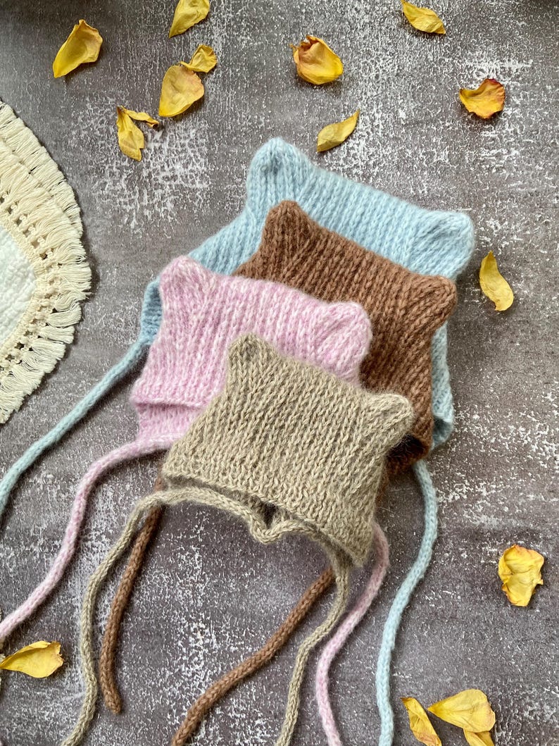 Bonnet Teddy, Knitting Pattern, Baby Bonnet Knitting Pattern, PDF ...