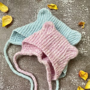 Bonnet Teddy, Knitting Pattern, Baby Bonnet Knitting Pattern, PDF ...