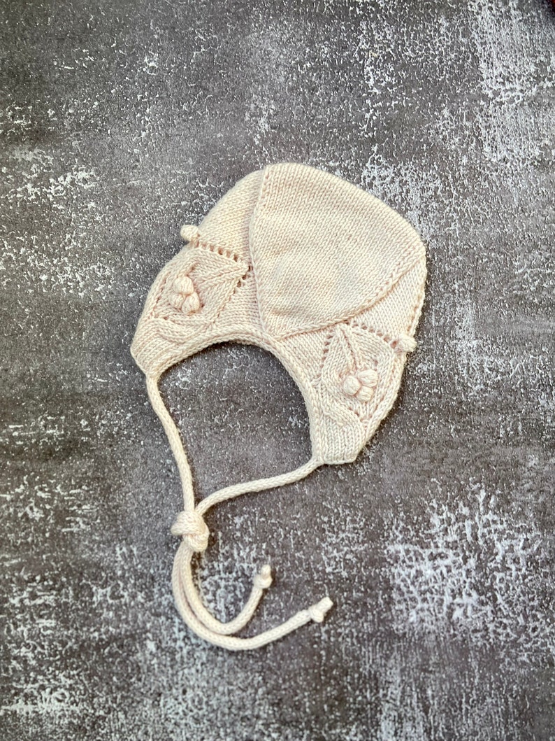 Bonnet Nelly, PDF Knitting Pattern, Knitting, PDF Download, Baby Hat ...