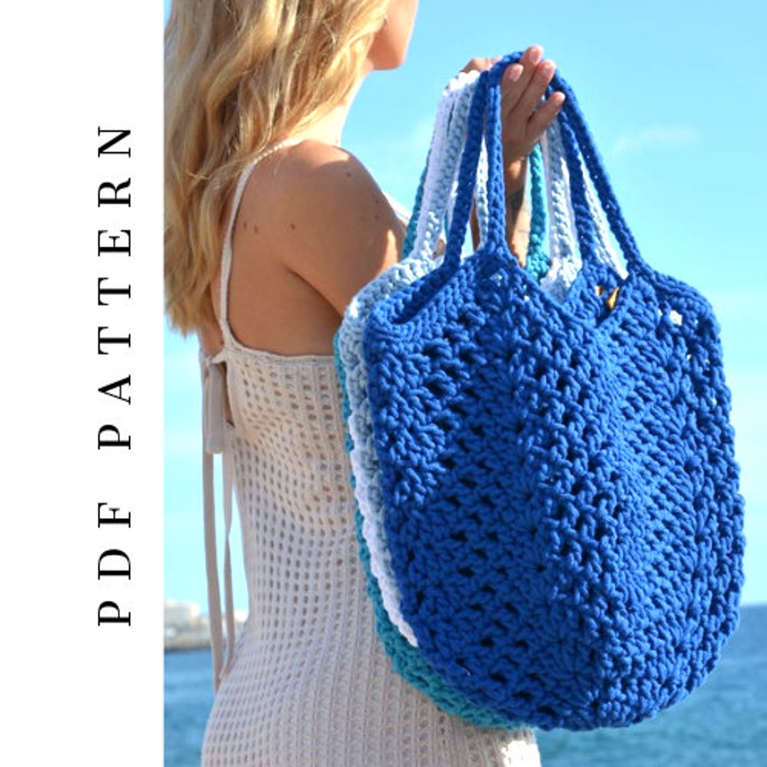 Pattern Video Tutorial, Crochet Net Bag, Crochet, Instant Download Pdf ...