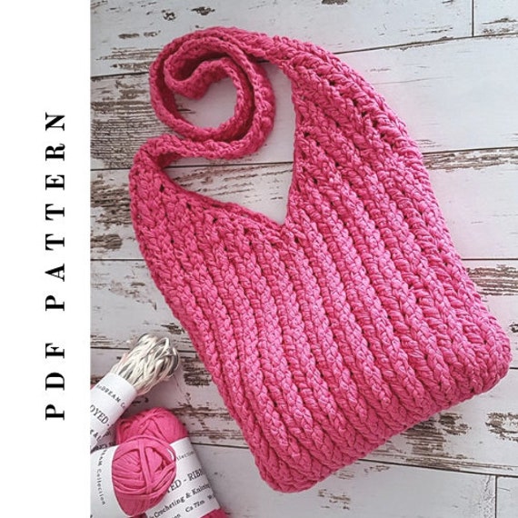 PATTERNVIDEO Crochet Tote Bag Daily Tote Pouch Tote Bag | Etsy