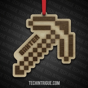 Minecraft Pick Axe Ornament - Video Game - Builder - Blocks - World ...