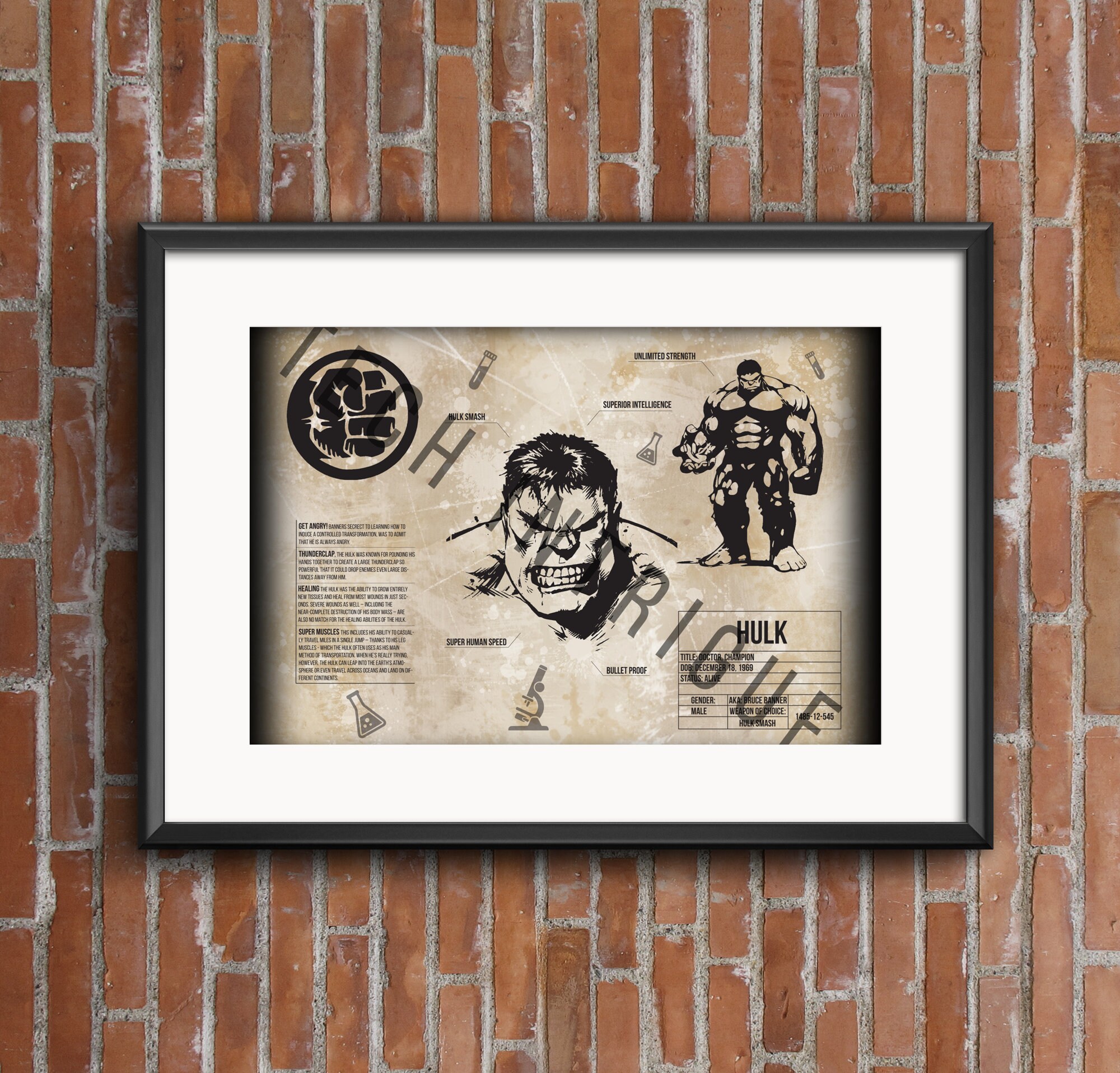 Avengers the Hulk Bruce Banner Art Drawing Image Digital - Etsy