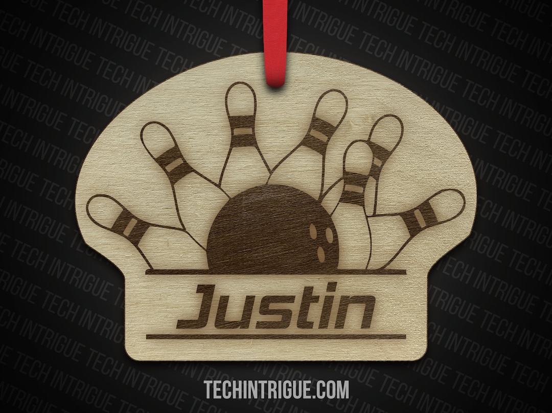 Laser Engraved Bowling Ornament: Customize With Name - Celebrate the ...