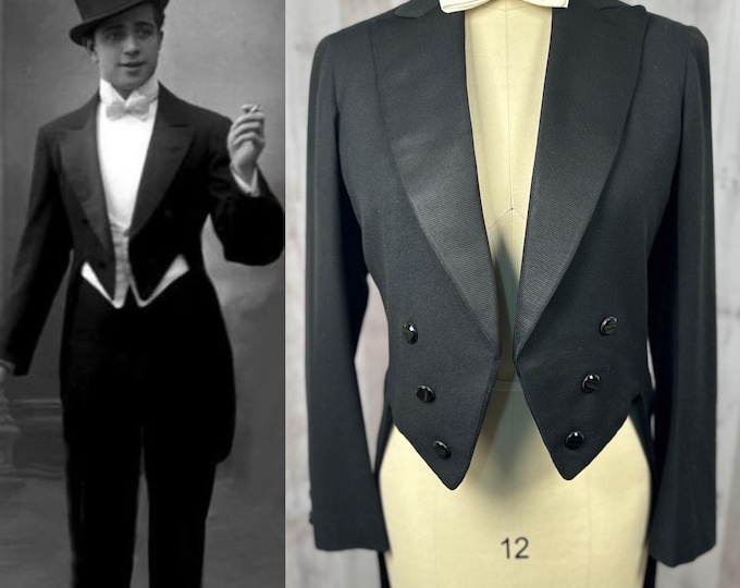 1910s Authentic Edwardian Full Dress Evening Suit Jacket Waistcoat Mens ...