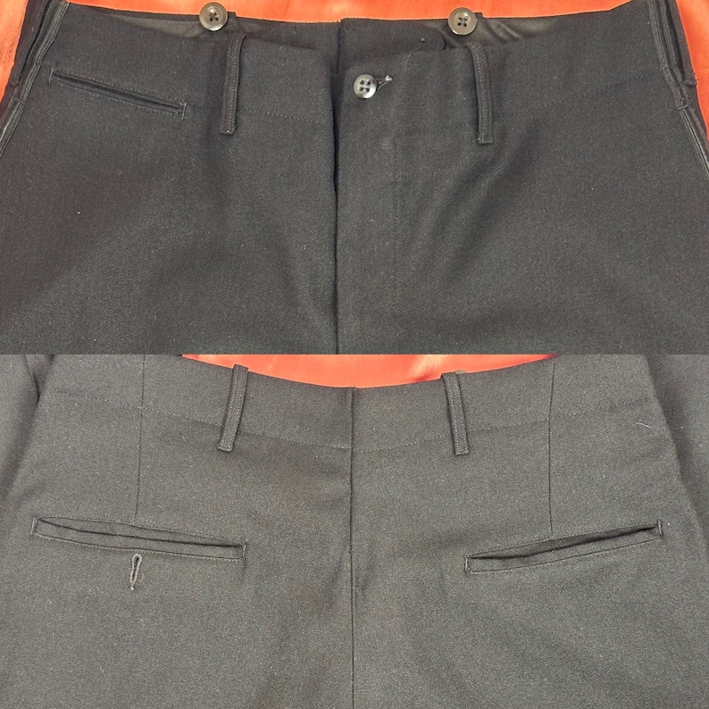 1910s Edwardian Antique Trousers-black Tuxedo Stripe Formal Pants Mens ...