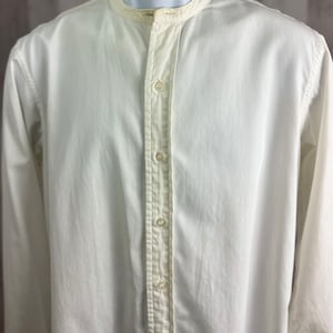 1910s Edwardian Dress Shirt Crisp Cotton White Negligee Shirt~antique ...