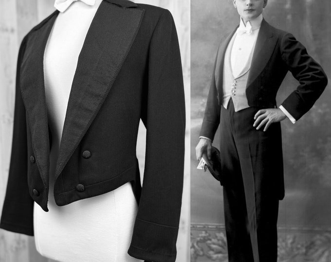 1910s Edwardian Tail Coat~antique Tuxedo Mens/womens Jacket Tails ...