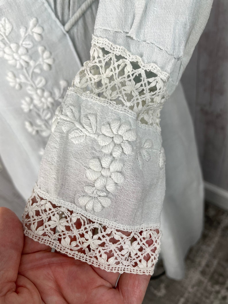 1910s Edwardian Tea Dress Antique Pale Blue Cotton 1900s Small - Etsy