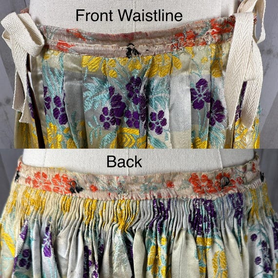 1890s Antique SKIRT - Antique Victorian Rainbow Silk … - Gem