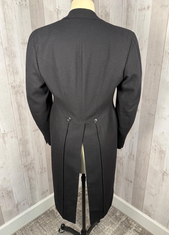 Early 1900s Antique Cutaway Morning Coat Tails Black … - Gem