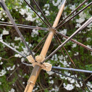 1910s Edwardian Parasol Metal Spine/skeleton W/burlwood Handle ...