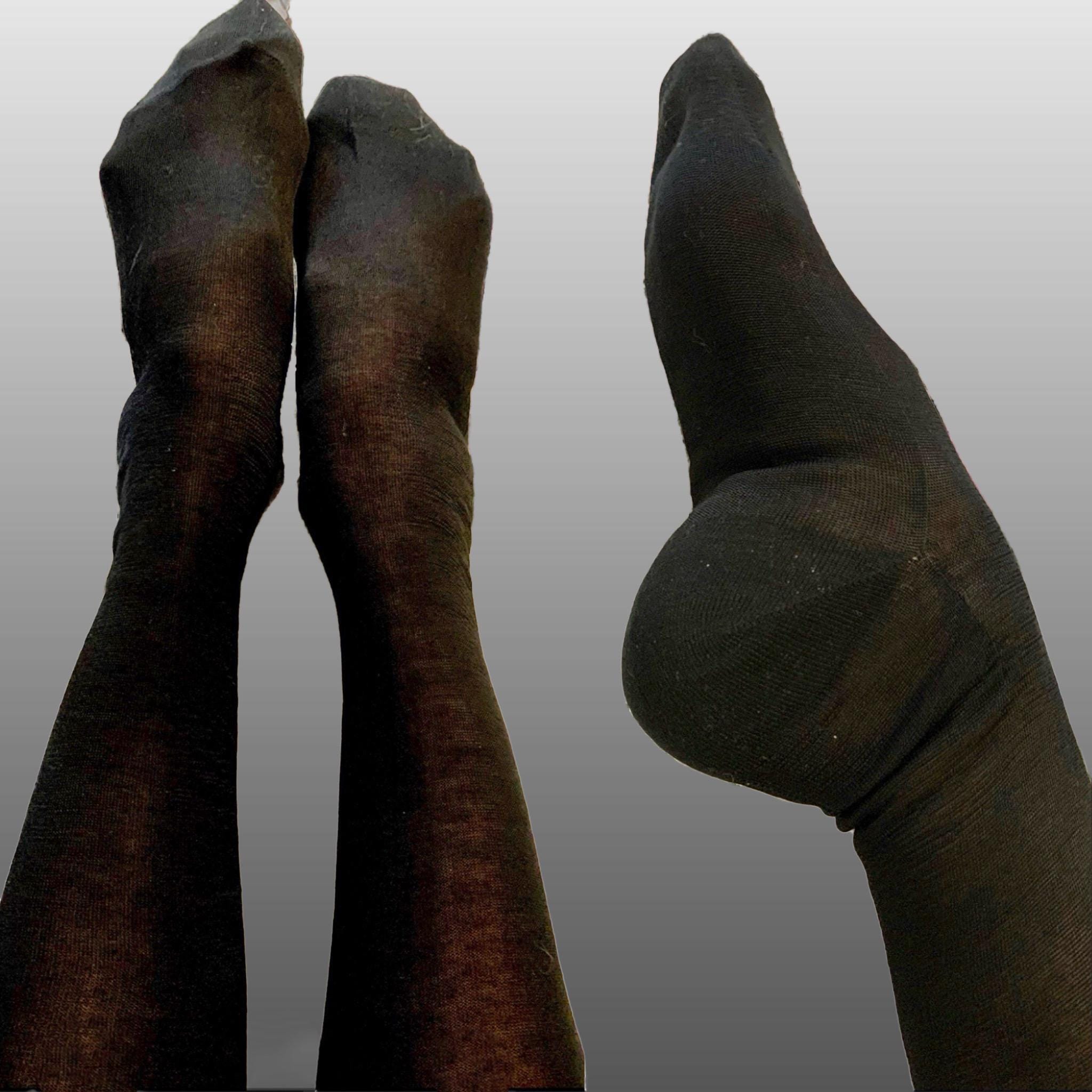 1910s NOS Pair Edwardian Stockings ~ Deadstock Antique Black/brown ...
