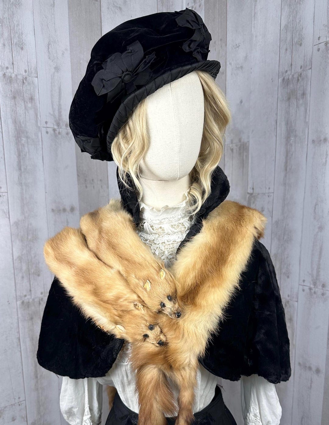 1900s True Victorian Mink Furs Antique Stole Brown/blonde 4 Animal ...