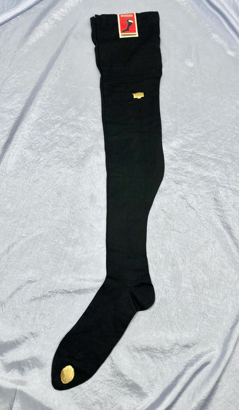 1910s NOS Pair Edwardian Stockings ~ Deadstock Antique Black/brown ...