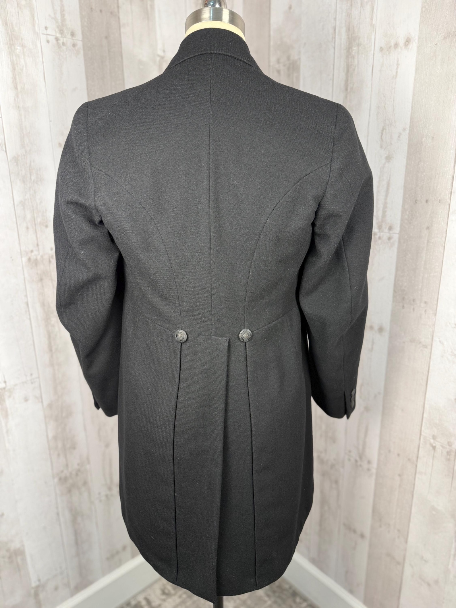 1900s Antique Cutaway Morning Coat Tails Black Wool Button up Unisex 40 ...