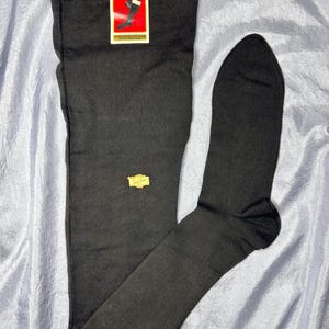 1910s NOS Pair Edwardian Stockings ~ Deadstock Antique Black/brown ...