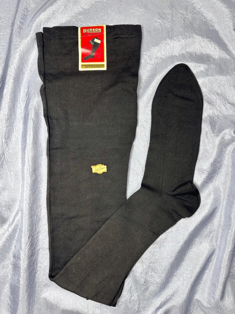 1910s NOS Pair Edwardian Stockings ~ Deadstock Antique Black/brown ...